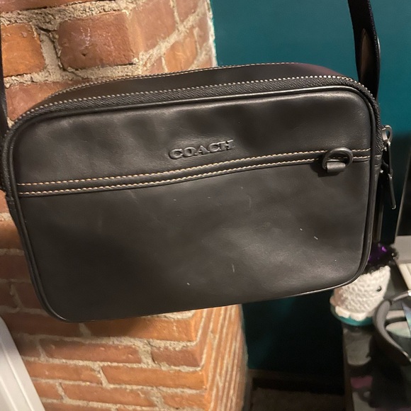Coach | Bags | Coach Dark Leather Mens Messenger Bag | Poshmark